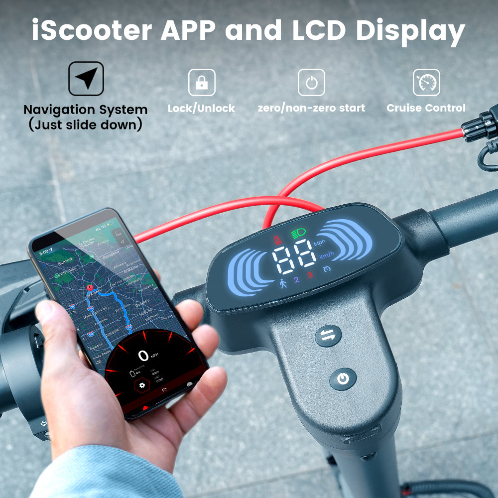 iScooter i10 Pro 800W 10 inch electric scooter 60 km max. range Powerf ...